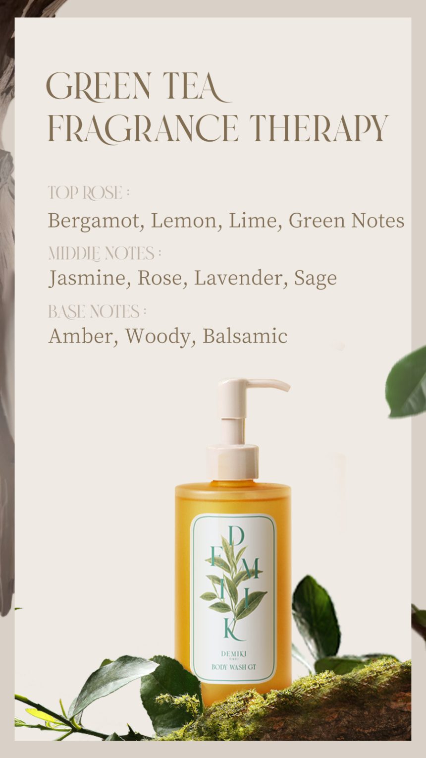 Explore Tranquility with DEMIKI Green Tea Body Wash - Discover Nature's ...